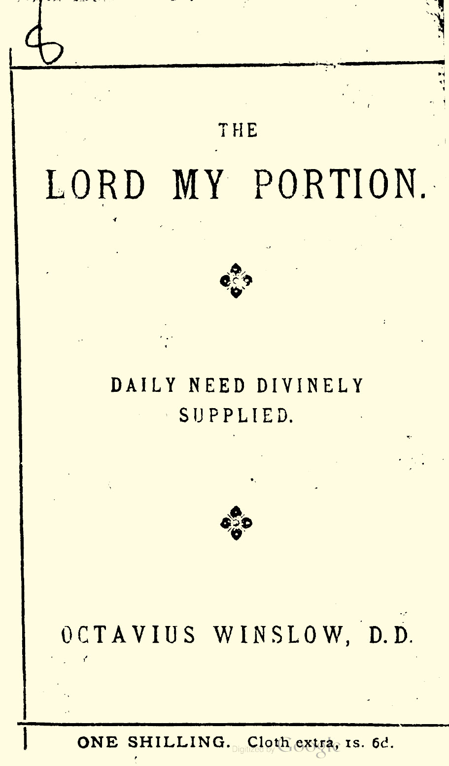The Lord Is Our Portion | Devotional | Christian History Institute
